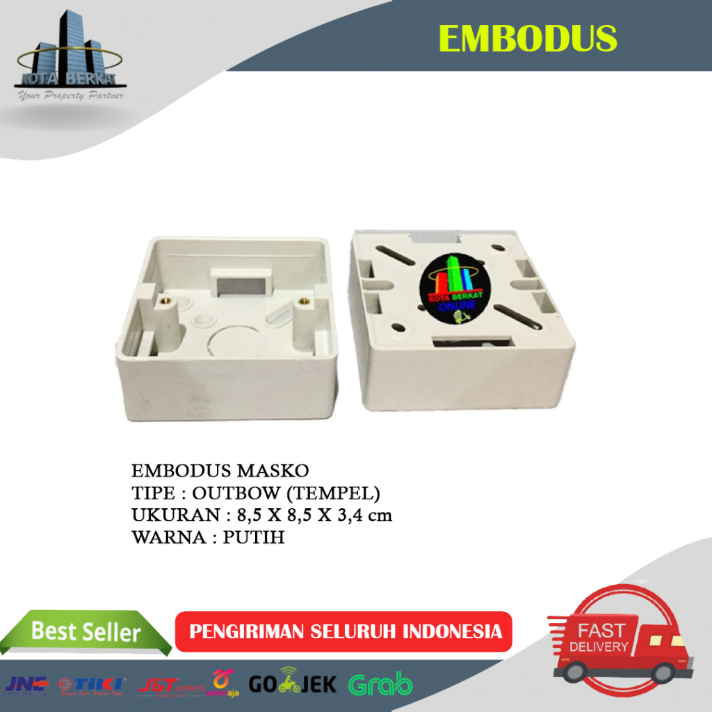 Jual EMBODUS MASKO TIPE OUTBOW PUTIH / EMBODUS TEMPEL | Shopee Indonesia