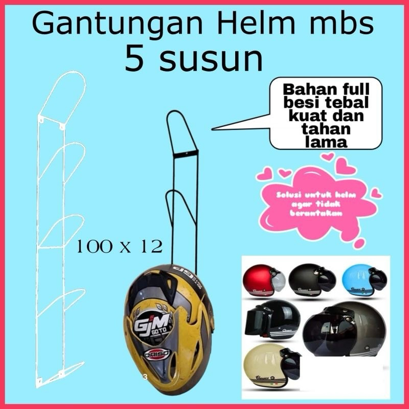 Jual rak helm minimalis rak helm gantung tinggi 50sampai 1 meter ...
