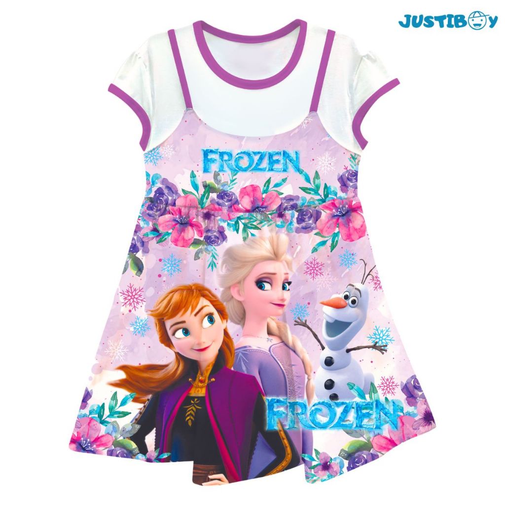 Jual Dress Anak Perempuan Frozen Elsa Anna Umur 2 - 8 Tahun / Daster ...