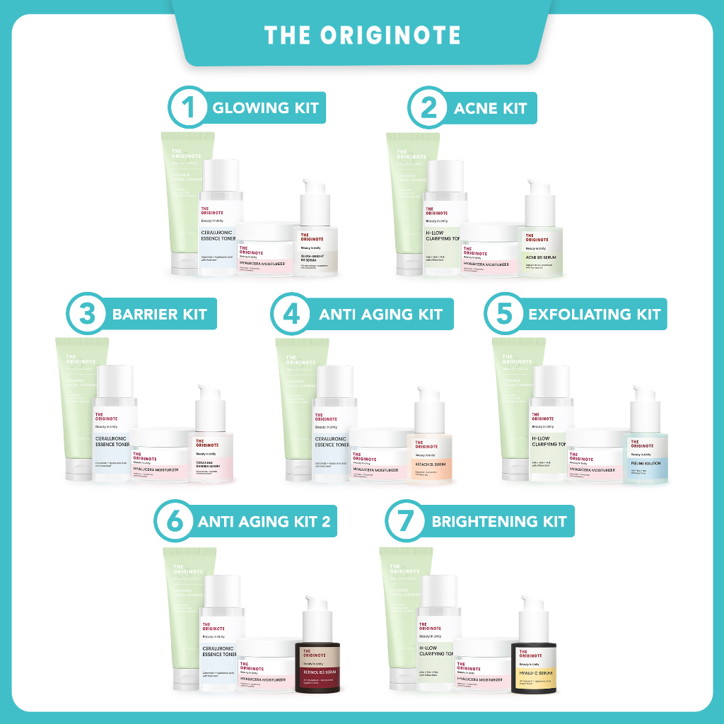Jual The Originote SPECIAL BUNDLE 4in1 Paket Skincare Facial Wash Toner ...