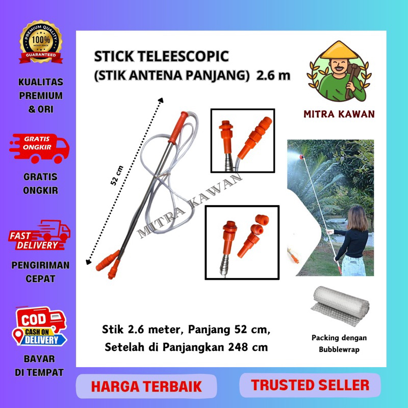 Jual Stik sprayer elektrik 3,6 meter stik telescopic sprayer | Shopee ...