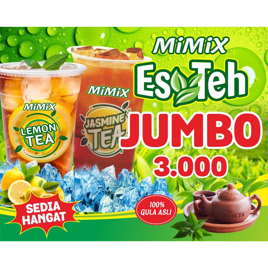 Jual SPANDUK ES TEH JUMBO, BANNER ES TEH JUMBO, ES TEH MANIS SEGAR ...