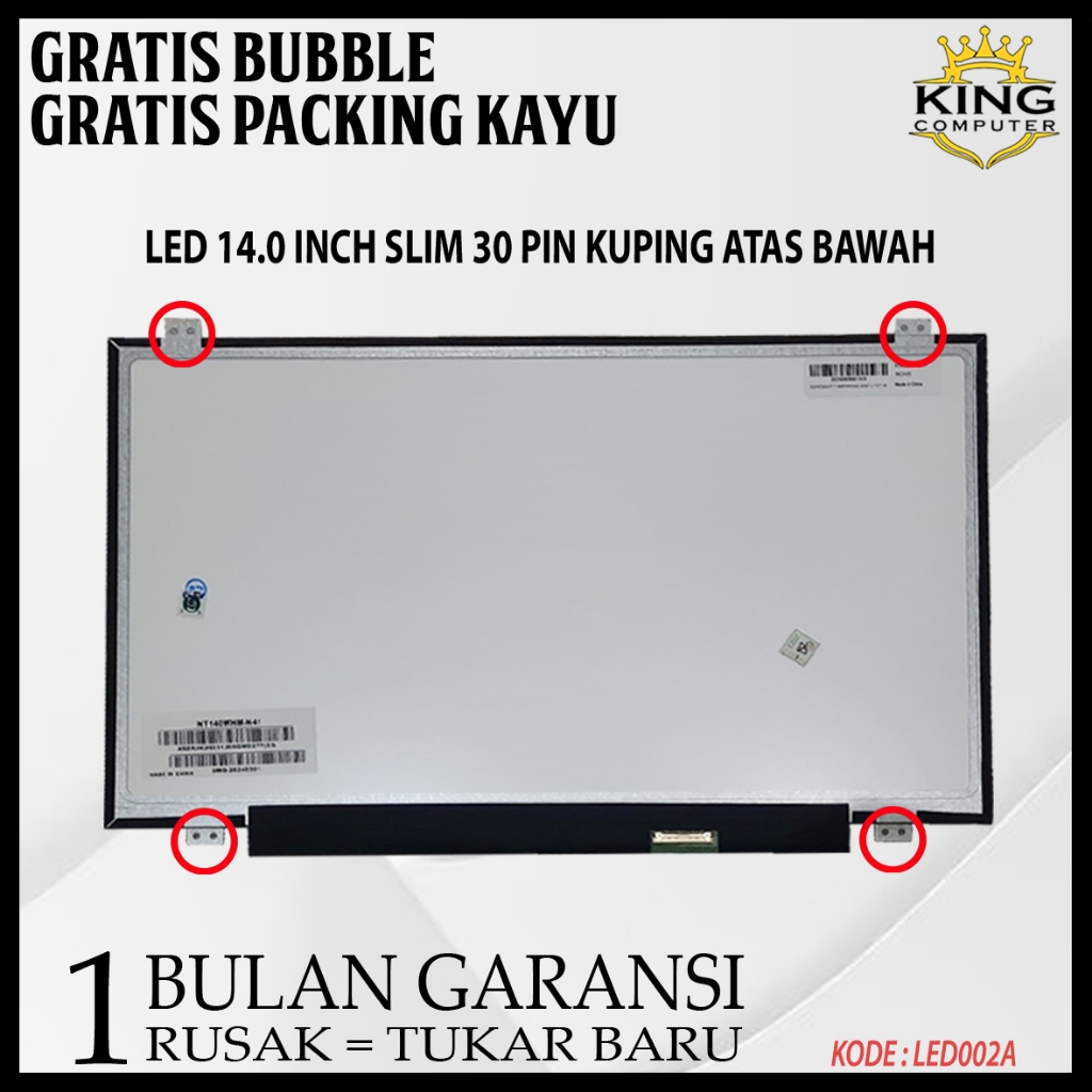 Jual LED LCD LAPTOP 14.0 14 Inch SLIM 30 PIN ASUS A455 X455 X441 A402 ...