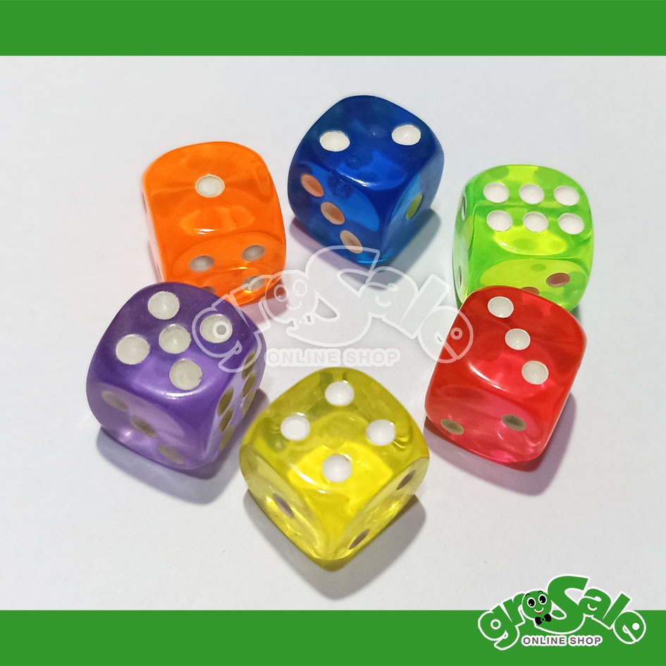 Jual Dadu Warna Bening Transparant Bening Transparan Cube Pelengkap ...