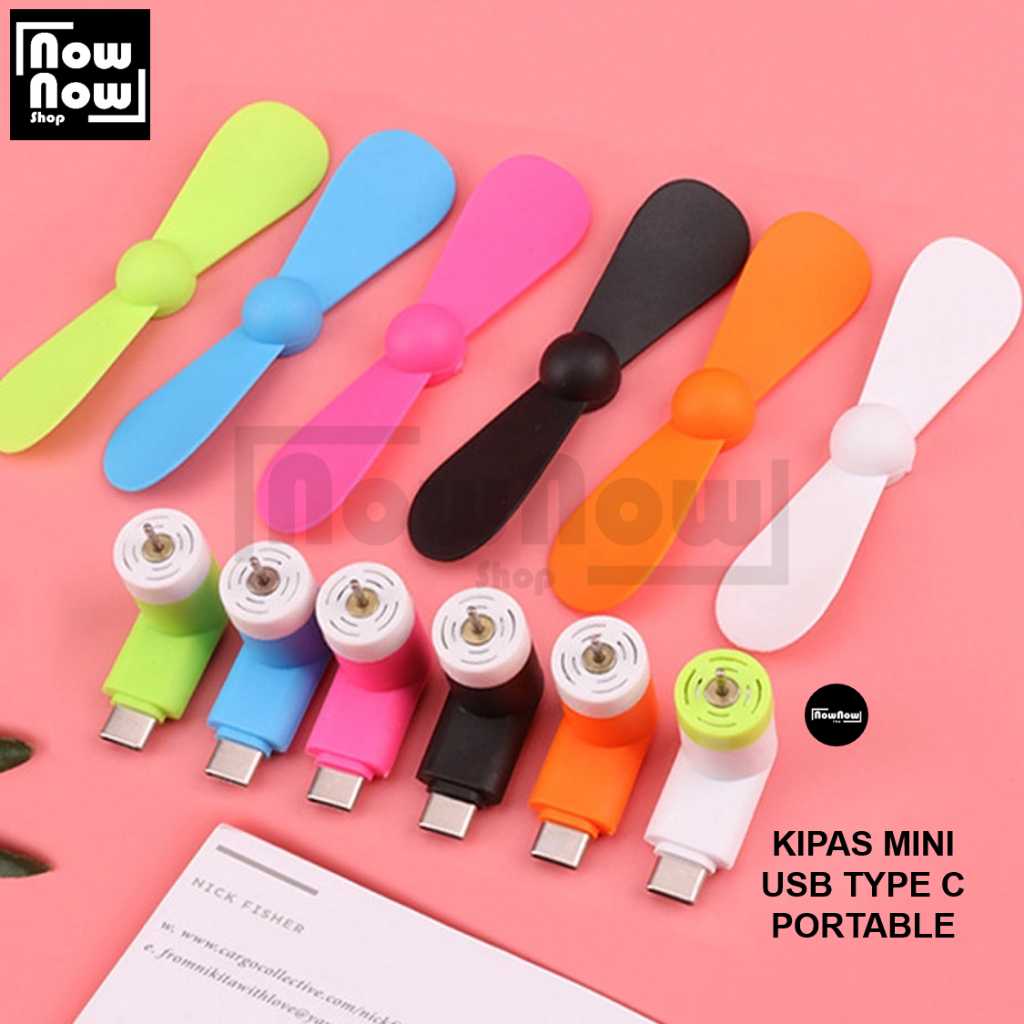 Jual Kipas USB Mini Kipas Angin Portable Mini USB TYPE C Fan Baling ...