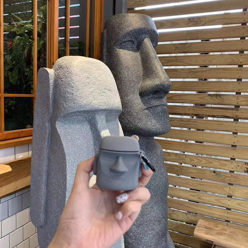 Jual Moai - Emote Batu - Stone - Casing AirPods Lucu Gen 1 2 / Pro / 3 ...