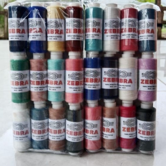 Jual benang jahit 1 lembar isi 36 pcs benang jahit 300 yard | Shopee ...
