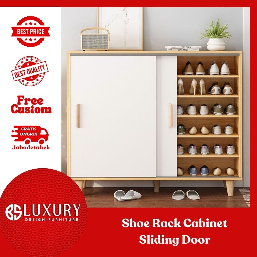 Jual Rak Sepatu Tutup Pintu Sliding Bahan Multiplek Design Minimalis ...