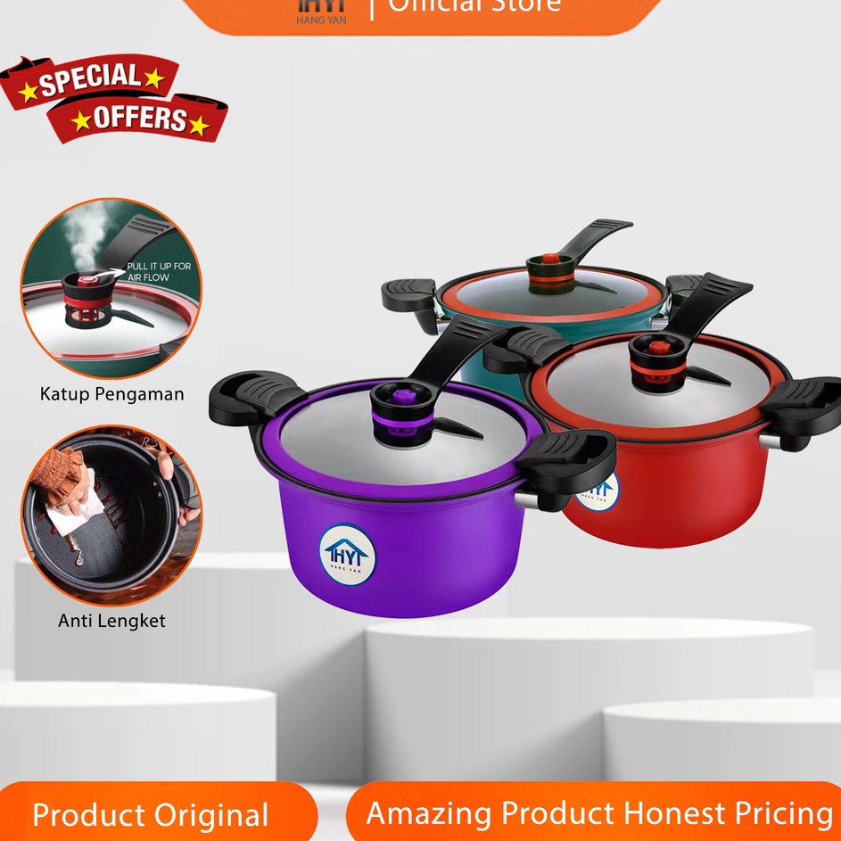 Jual Panci Presto Teflon Pressure Cooker 35 liter Anti Lengket c Special Edition | Shopee Indonesia