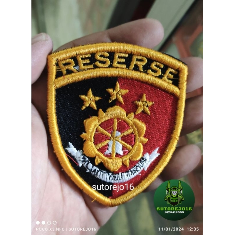 Jual emblem patch logo bordir timbul reserse | Shopee Indonesia