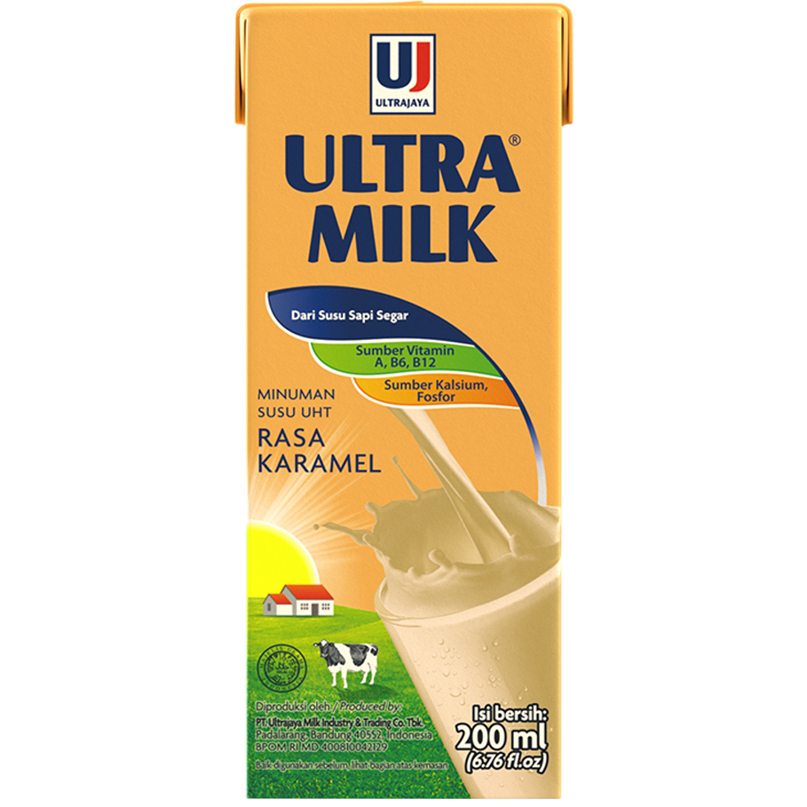 Jual ULTRA MILK Susu UHT Karamel 200 ml | Shopee Indonesia