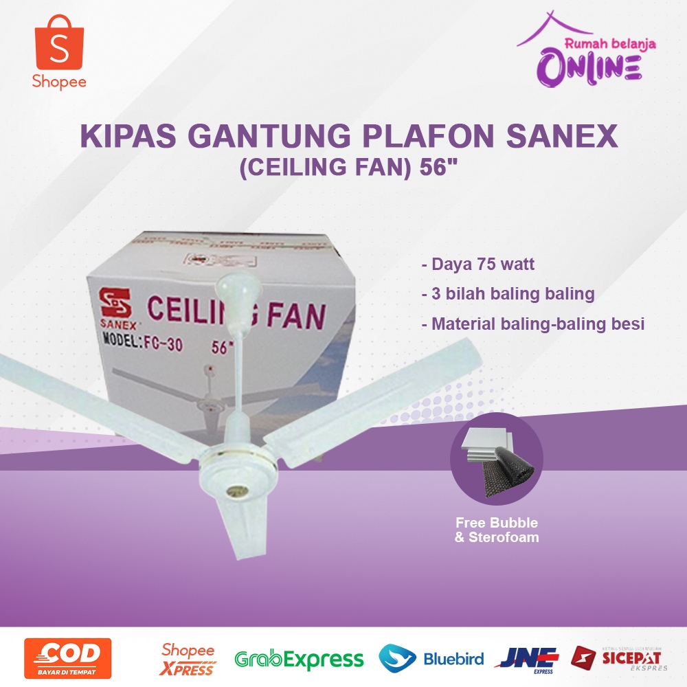 Jual KIPAS CEILING FAN SANEX 56" NEWW | Shopee Indonesia
