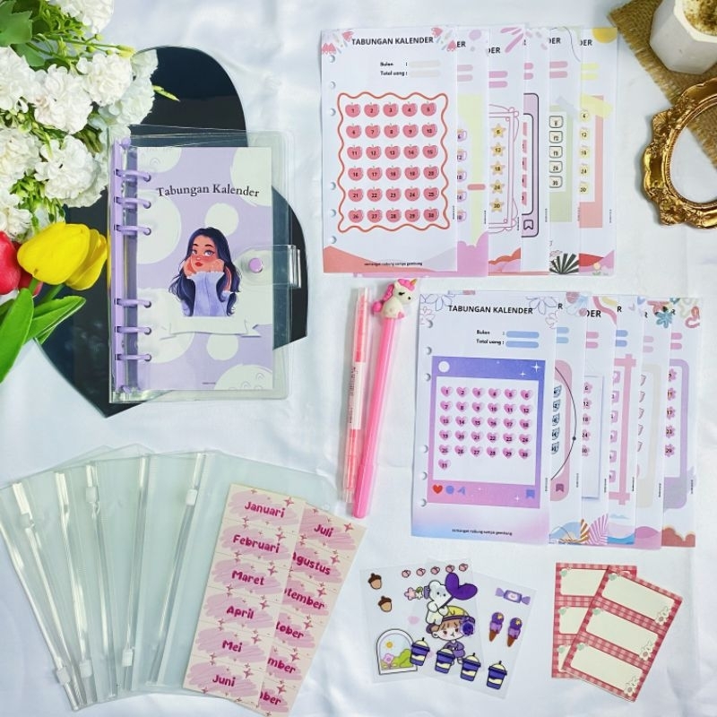 Jual [ Paket Kalender ] Paket Menabung Kalender Januari Desember Binder ...