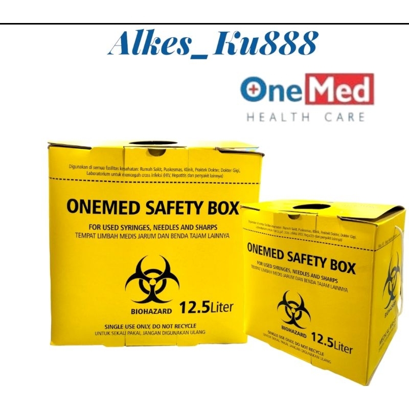 Jual SAFETY BOX 12,5 LITER ONEMED/TEMPAT SAMPAH MEDIS ONEMED 12,5 LITER | Shopee Indonesia