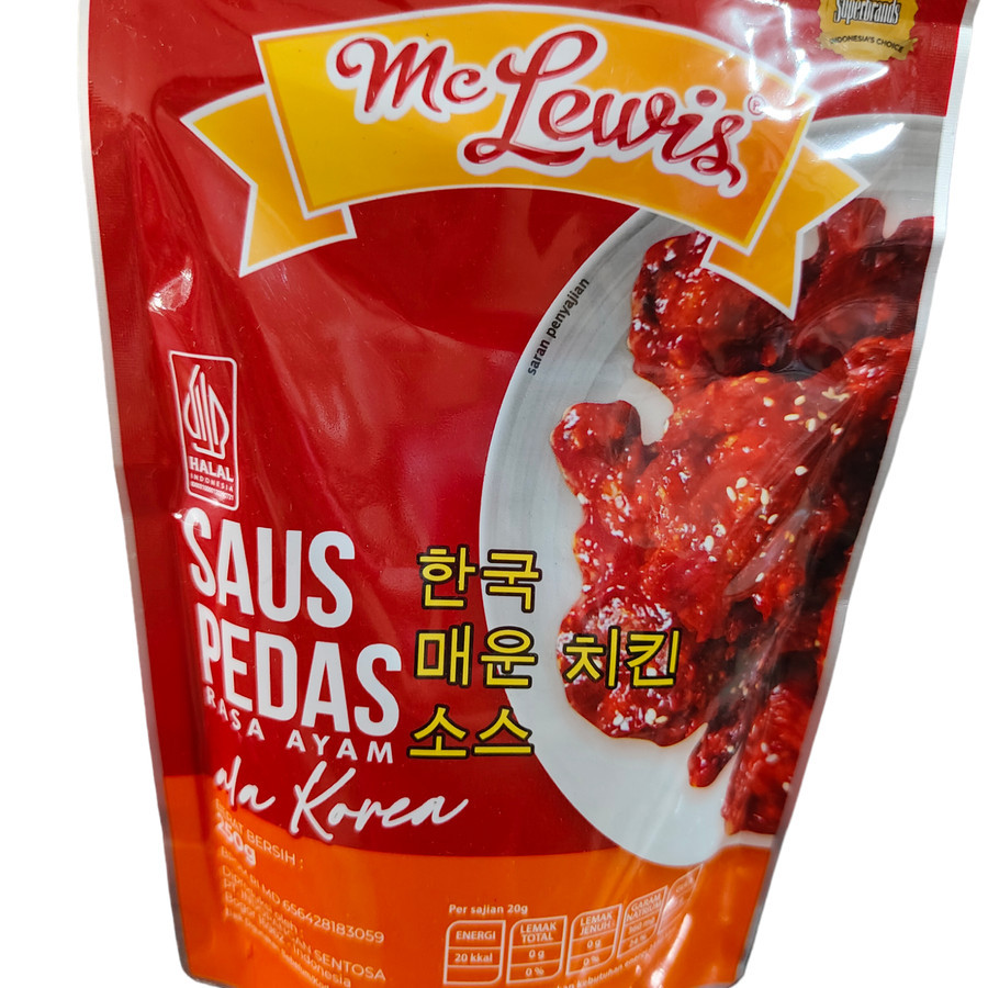 Jual Mc Lewis Korean Sauce 250gr Saus Pedas rasa Ayam ala Korea Mclewis ...