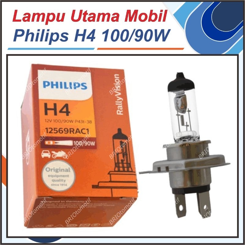 Jual LAMPU UTAMA PHILIPS H4 60 / 55W 12V H4 PREMIUM VISION STANDARD DOP BOHLAM HALOGEN HEADLAMP ...