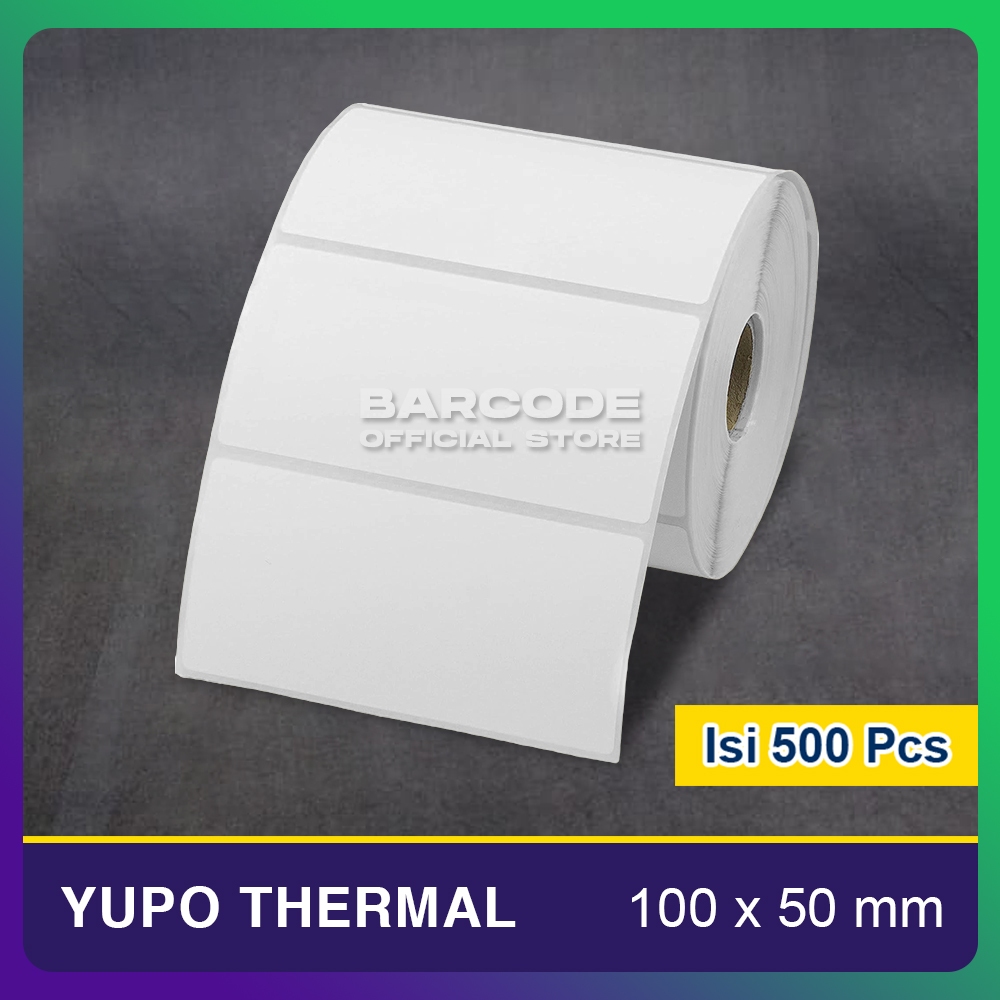 Jual Label Stiker Yupo Thermal 100x50mm 100x50 Kertas Barcode 100 x 50 mm isi 500 Pcs | Shopee ...