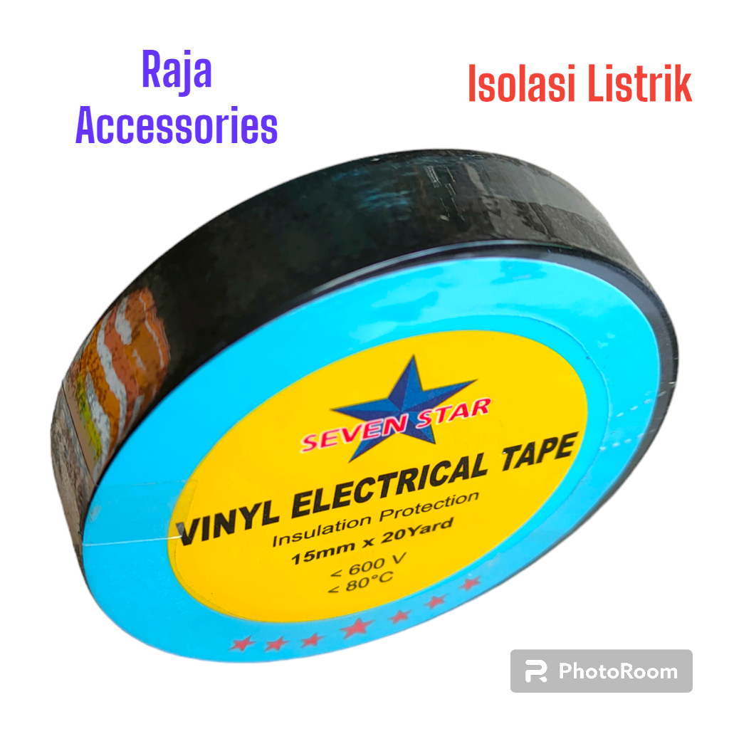 Jual ISOLASI LISTRIK SEVENSTAR VINYL ELECTRICAL TAPE 15mm x 20yard ...