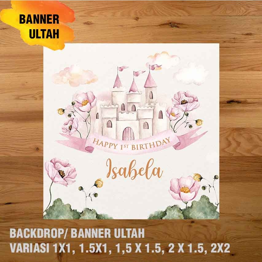 Jual ISTANA KERAJAAN Castle BANNER/ BACKDROP/ SPANDUK ULANG TAHUN UL ...
