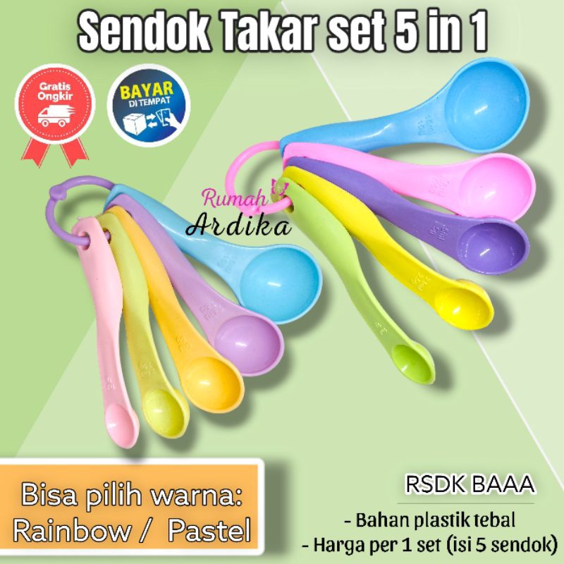Jual Sendok Takar Set 5 in 1 Sendok Ukur Bumbu Air RSDK_BAAA [Harga per ...