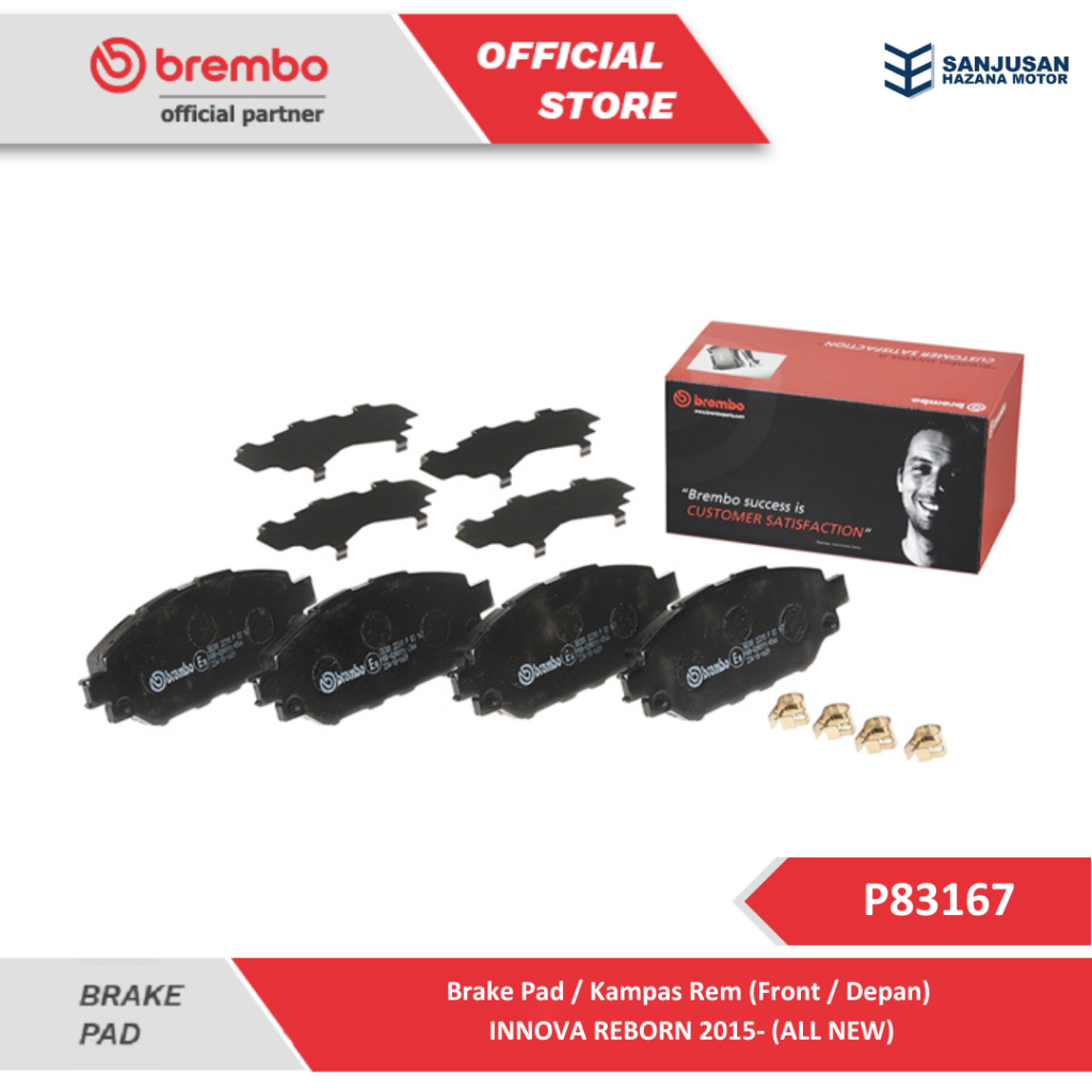 Jual Kampas Rem/ Brake Pad Innova Reborn Brembo - P83167 (Front ...