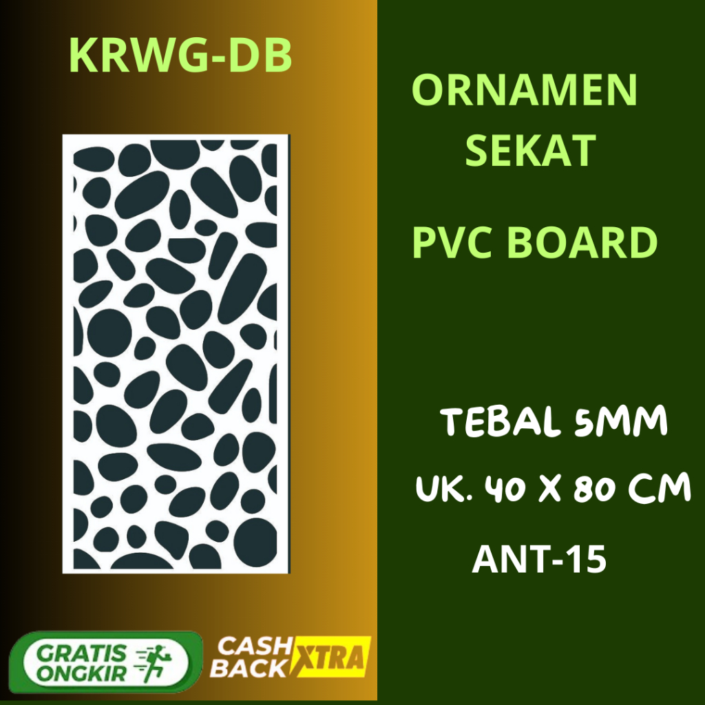 Jual KRAWANGAN PVC BOARD ORNAMEN DINDING / ORNAMEN PVC BOARD DMI ANT 15 ...