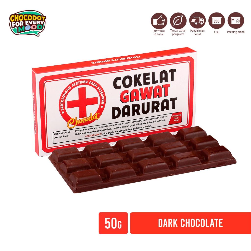 Jual Coklat Chocodot Mood Series Gawat Darurat 50gr | Shopee Indonesia
