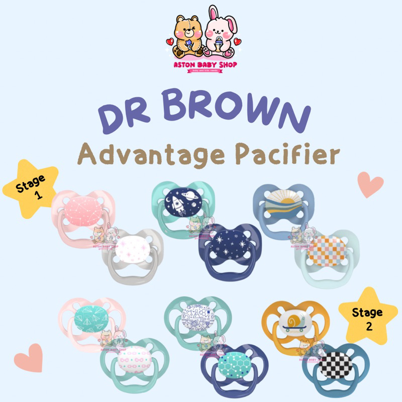 Jual Dr Brown’s Advantage Pacifier Stage 1 & Stage 2 Empeng Kompeng ...