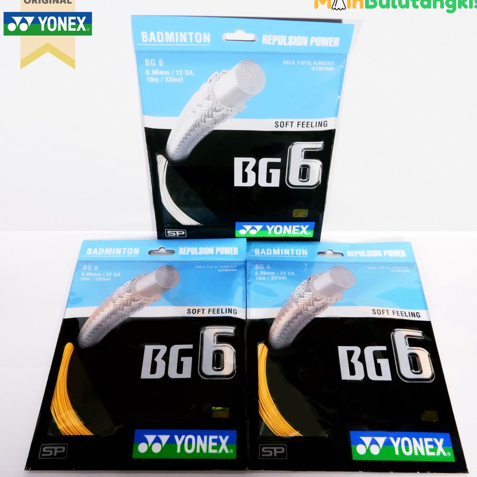 Jual Senar Raket Badminton Yonex BG6 BG 6 Original 1 u Paling Dicari ...