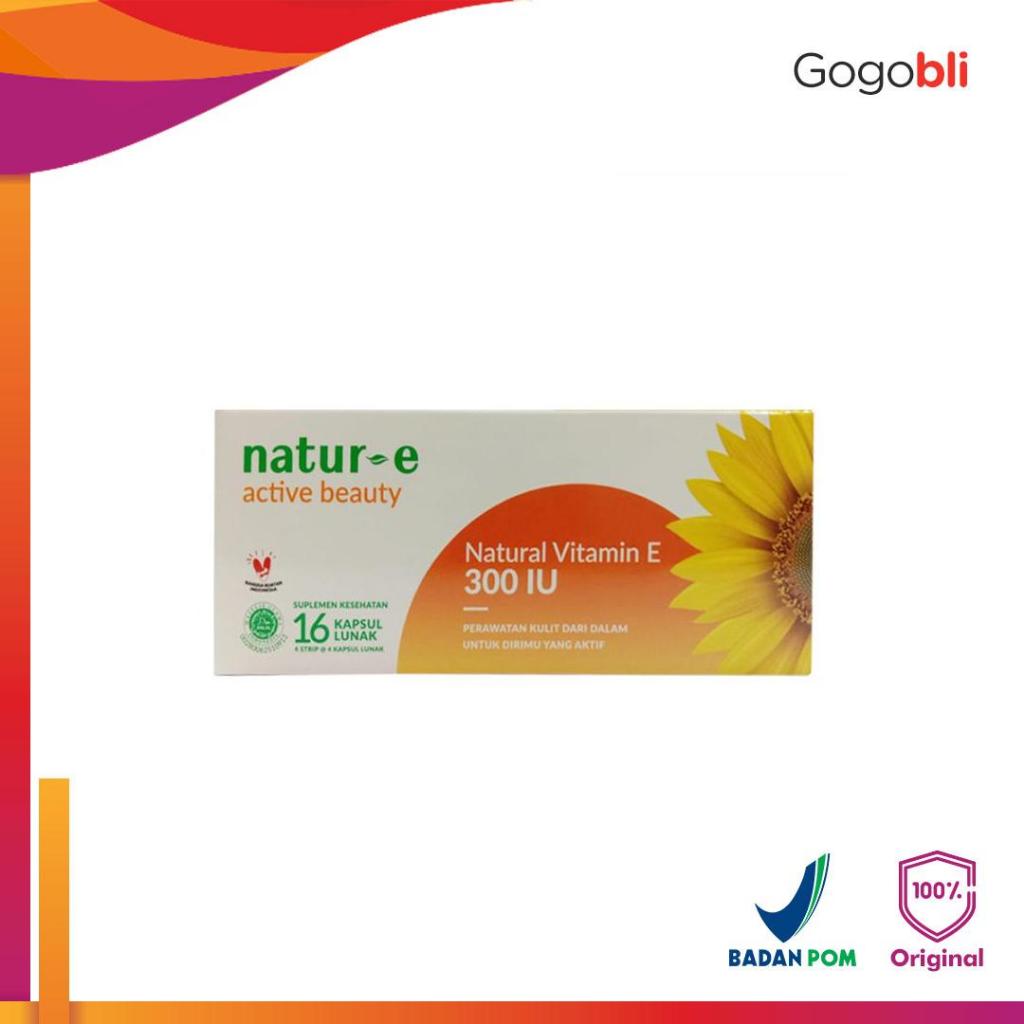Jual Natur E Active Beauty Natural Vitamin E 300 IU 16 Kapsul Lunak ...