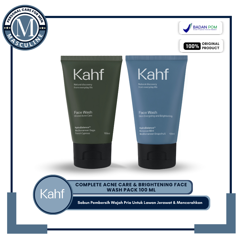 Jual Kahf Complete Acne Care & Brightening Face Wash Pack 100 ml (2 pcs ...