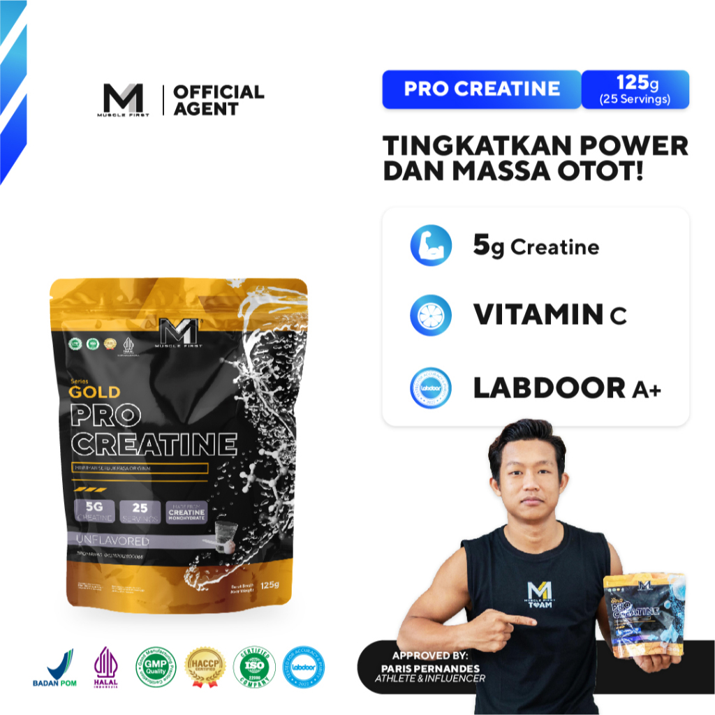 Jual Muscle First Gold Pro Creatine 125 grams unflavored - Suplemen M1 unflavor bodyfit ...