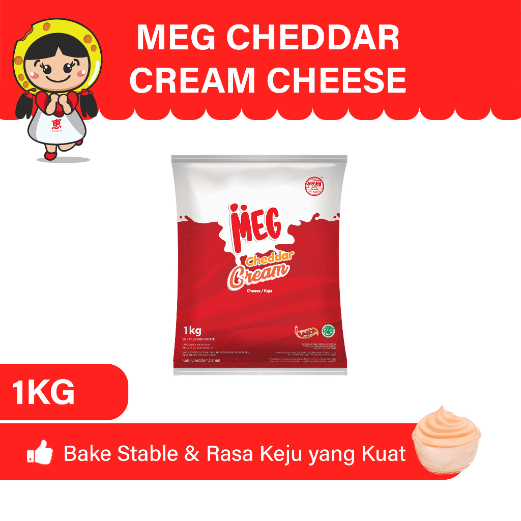 Jual MEG Cheddar Cream Keju 1 Kg | Shopee Indonesia