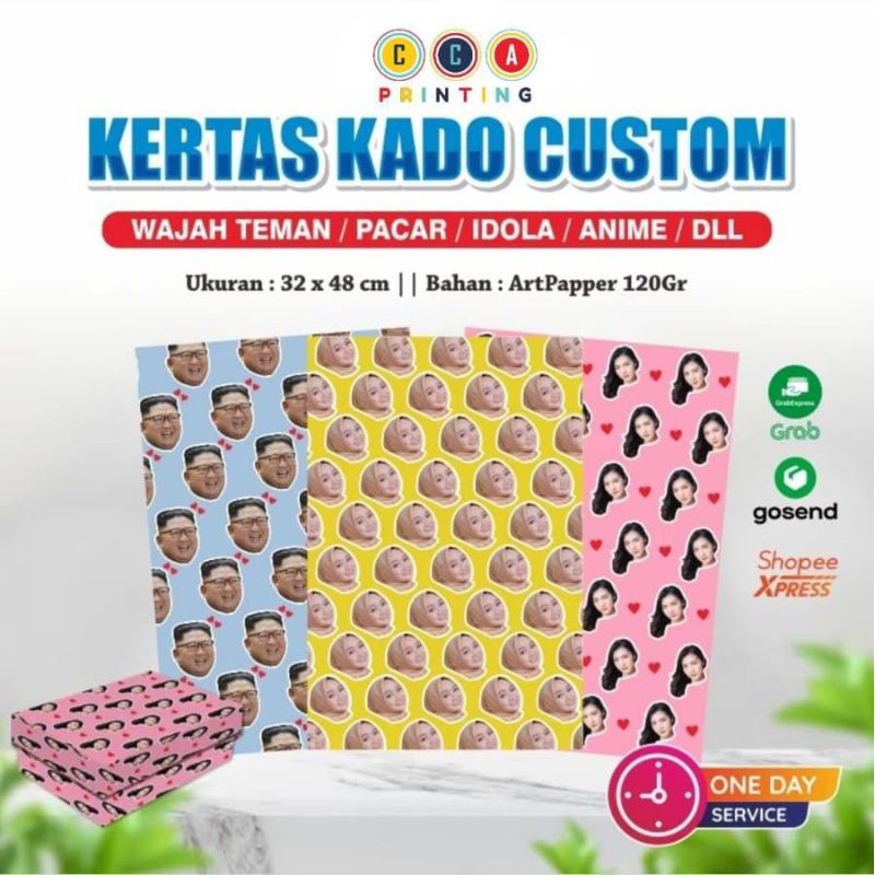 Jual bungkus kado custom Poto /krtas bungkus ulang tahun/bungkus krtas ...