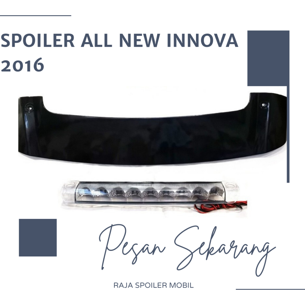 Jual SPOILER MOBIL ALL NEW INNOVA 2016 WITH LAMP | Shopee Indonesia