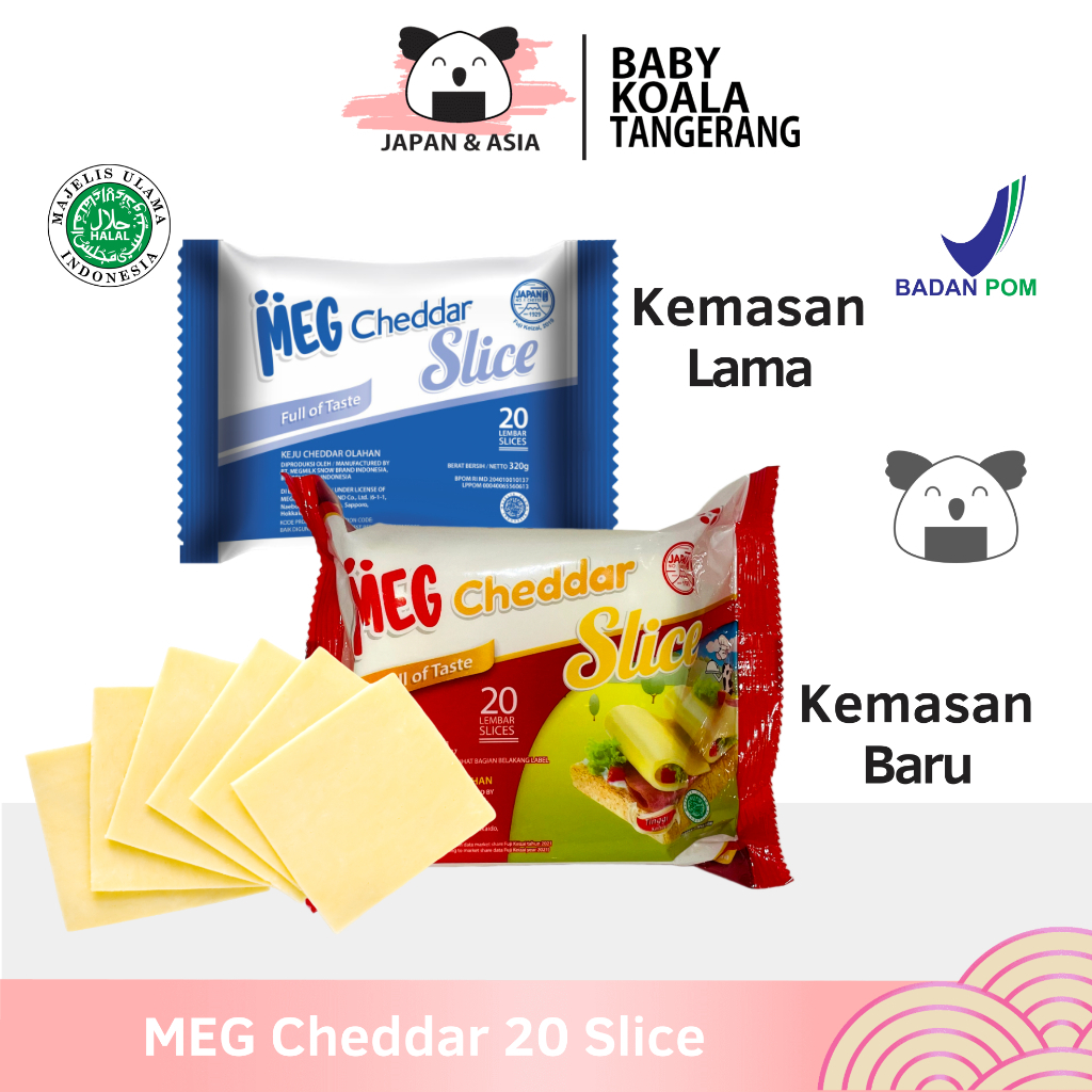 Jual MEG CHEESE Cheddar Biru Slice 20 Lembar Halal │ Chedar. | Shopee ...
