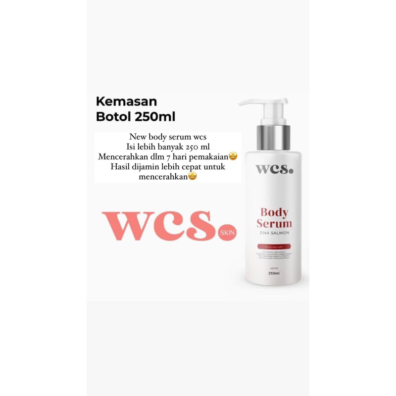 Jual NEW WCS BODY SERUM 15X WHITENING / BODY SERUM WS SKIN | Shopee Indonesia