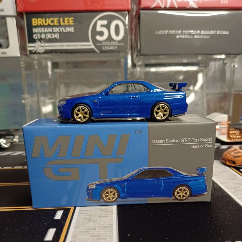 Jual minj GT 531 Nissan Skyline GT-R Top Secret Bayside Blue | Shopee ...