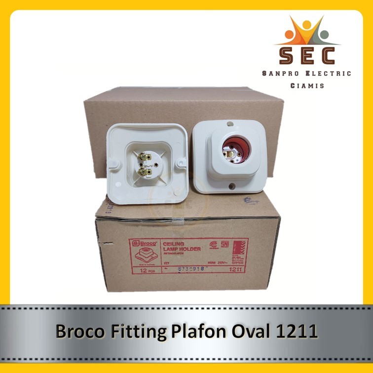 Jual Fitting Lampu Plafon Oval Broco 1211 | Shopee Indonesia