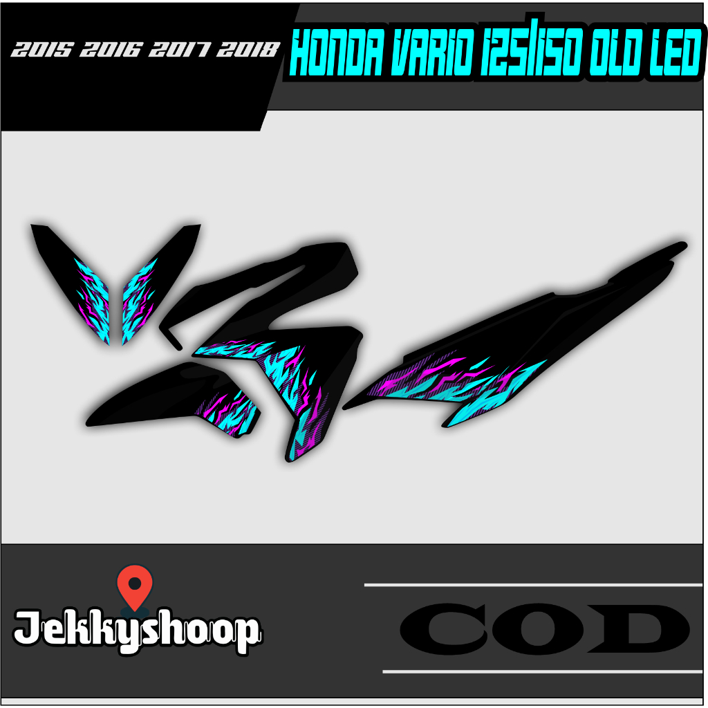 Jual STRIPPING SIMPEL HONDA VARIO LED OLD API PELANGI SUDAH DI CUTTING ...