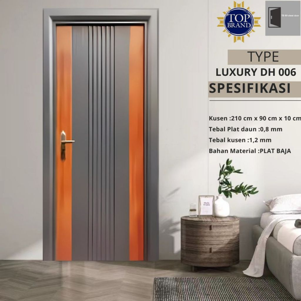 Jual Pintu Baja Lengkap FULLSET LUXURY DH 006 / Pintu Utama / Kamar ...