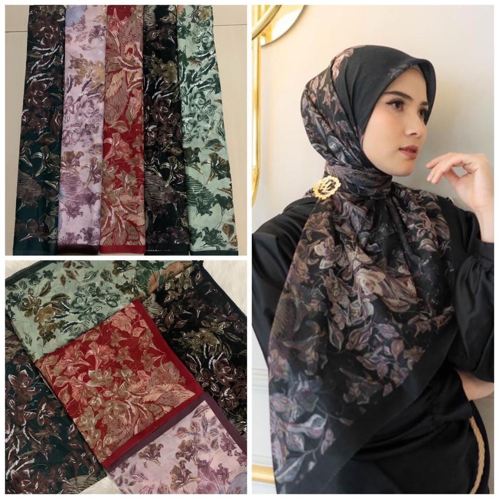 Jual "ROYYA" Hijab jumbo Segi empat motif Kerudung Segi empat Voal ...