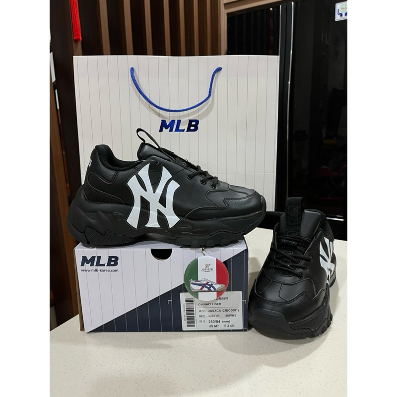 Jual Sepatu MLB BigBall New York Yankees “ Black White “ SNEAKERS ...