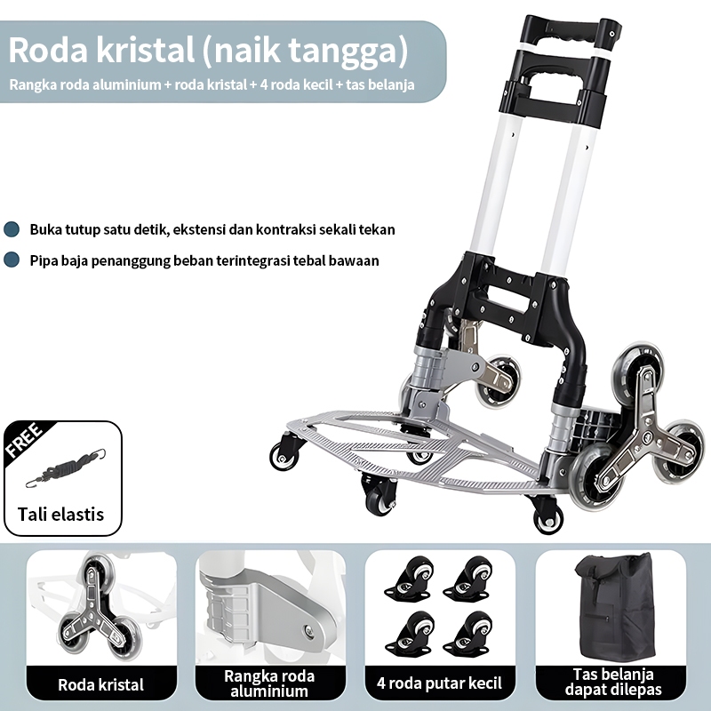 Jual Troli Lipat Portable Troli Belanja Alumunium yang Kuat Troli Lipat ...