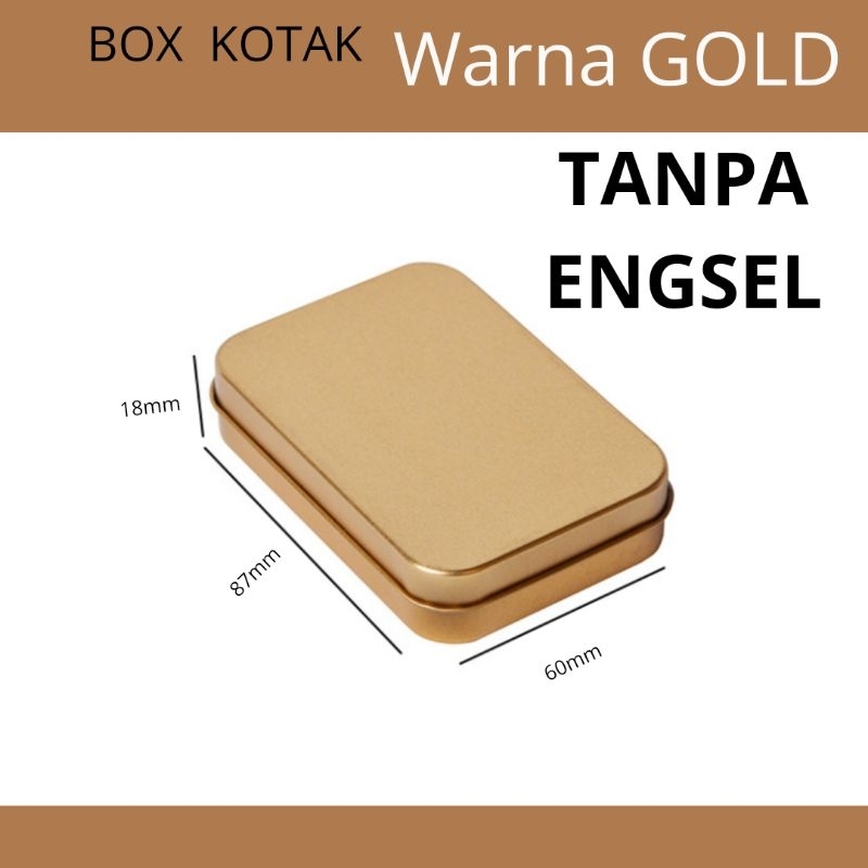 Jual box kotak kaleng kecil Gold universal | Shopee Indonesia