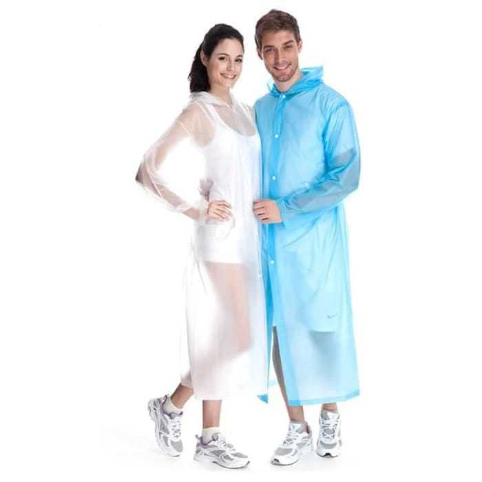 Jual JM Jas Hujan PEVA Polos Terusan Raincot Korea Jas Hujan Ponco ...