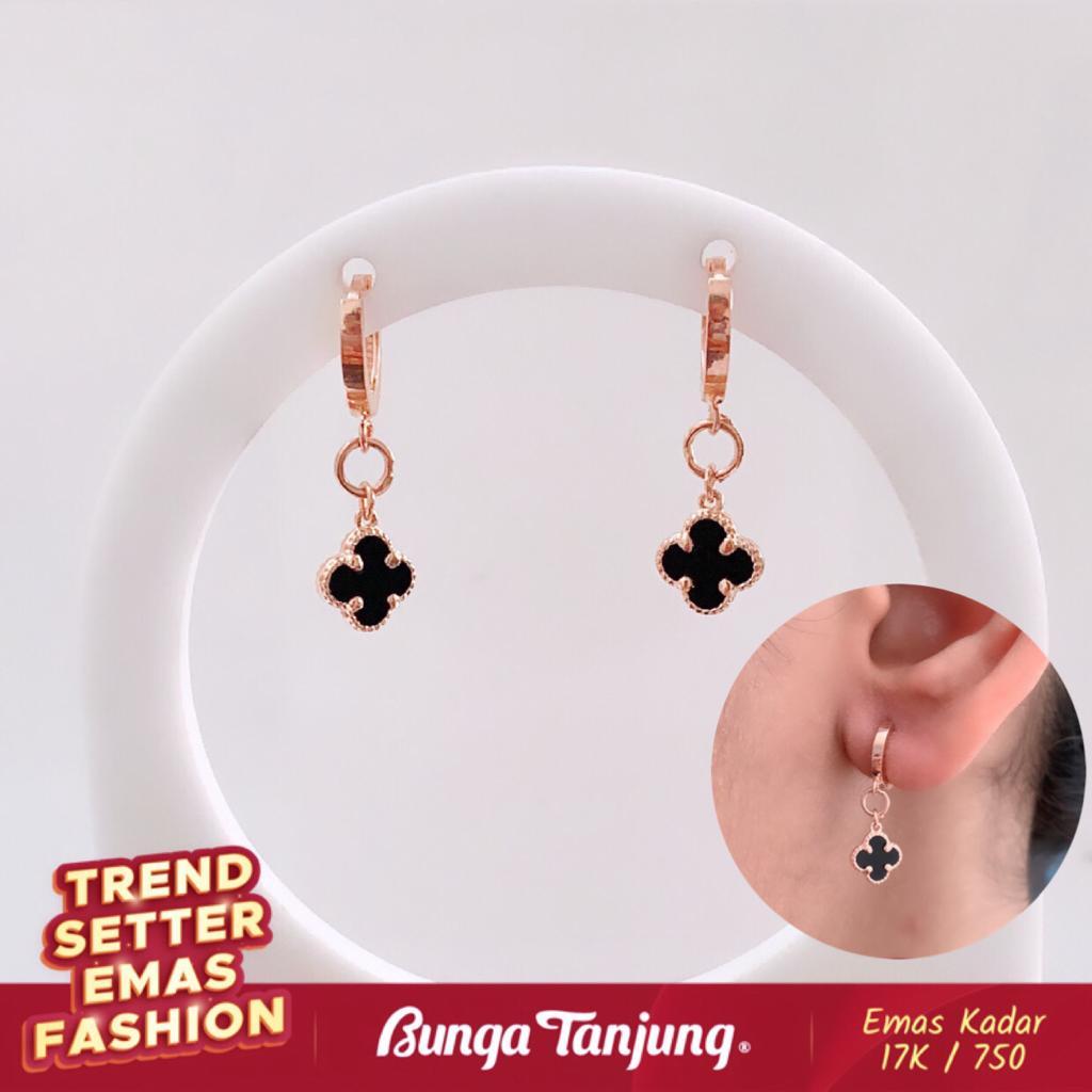 Jual ANTING KLIP CLOVER B - EMAS 17K - BUNGA TANJUNG GOLD | Shopee ...