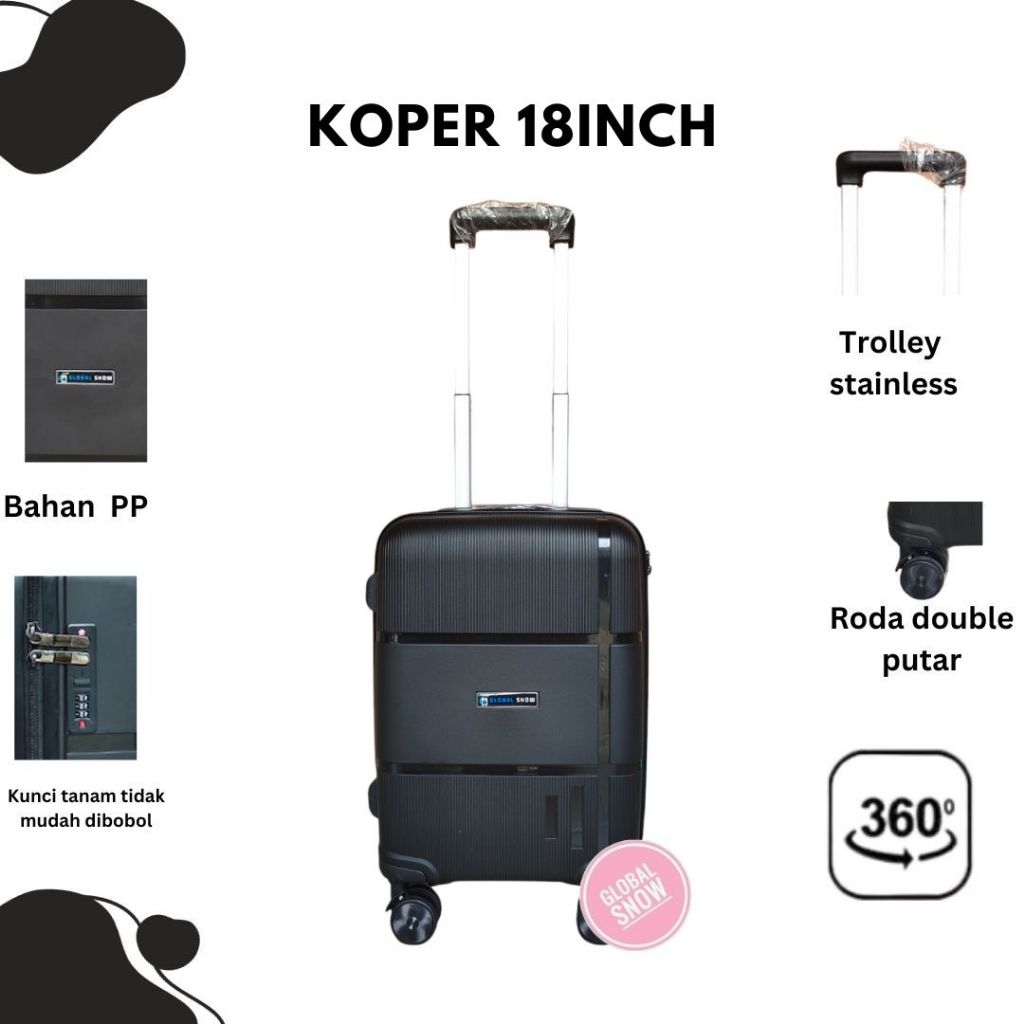 Jual Koper ANTI PECAH PP 18 inch Global Snow size - GS 001 / KOPER ...