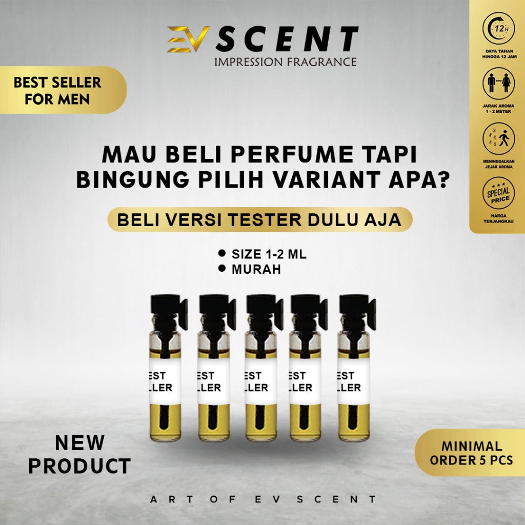 Jual EV SCENT - TESTER VIAL Parfum Tahan Lama FOR MEN - Identik ...