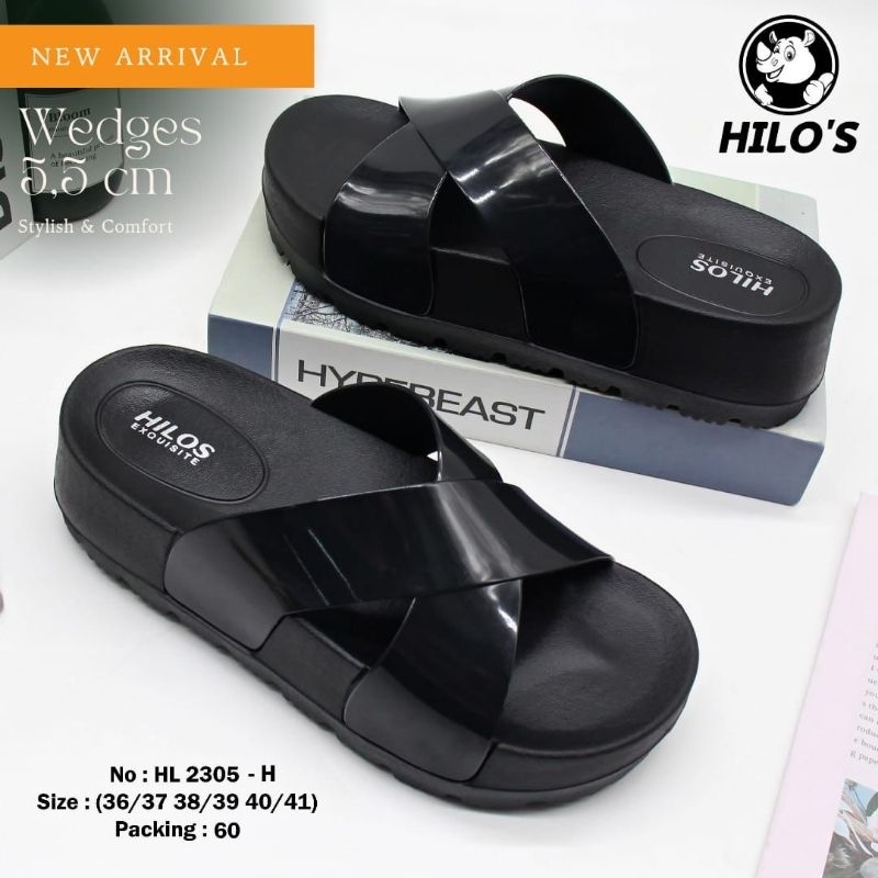 Jual Sandal Selop Silang Wanita 2305 Terbaru Nyaman Sandal Wedges Cewek ...